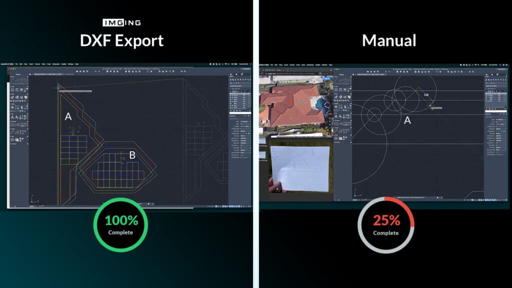 CAD Drawing Manual vs IMGING DXF | Loveland Innovations